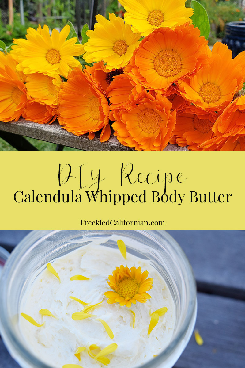 Calendula Whipped Body Butter DIY Recipe ~ Freckled Californian ~ A ...